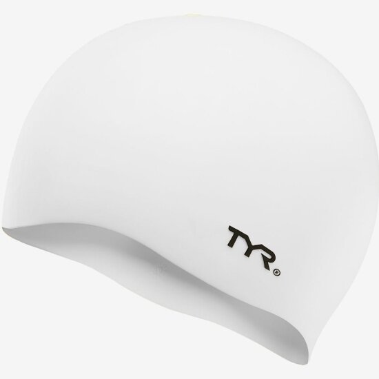 Шапочка для плавания Tyr Wrinkle Free Silicone Cap (O/S, 100 Белый)