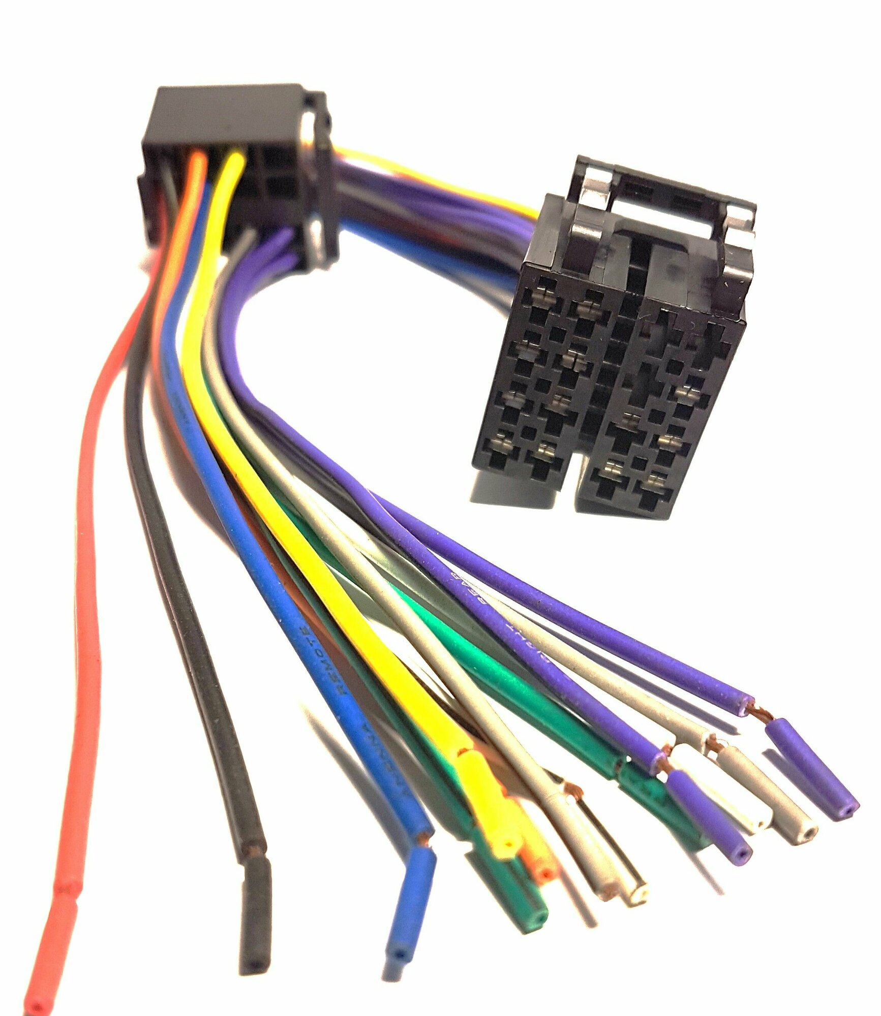 Разъемы для автомагнитол Евро ISO сдвоенное гнездо акустика+питание ALENCOM Комплект 2 ШТ.