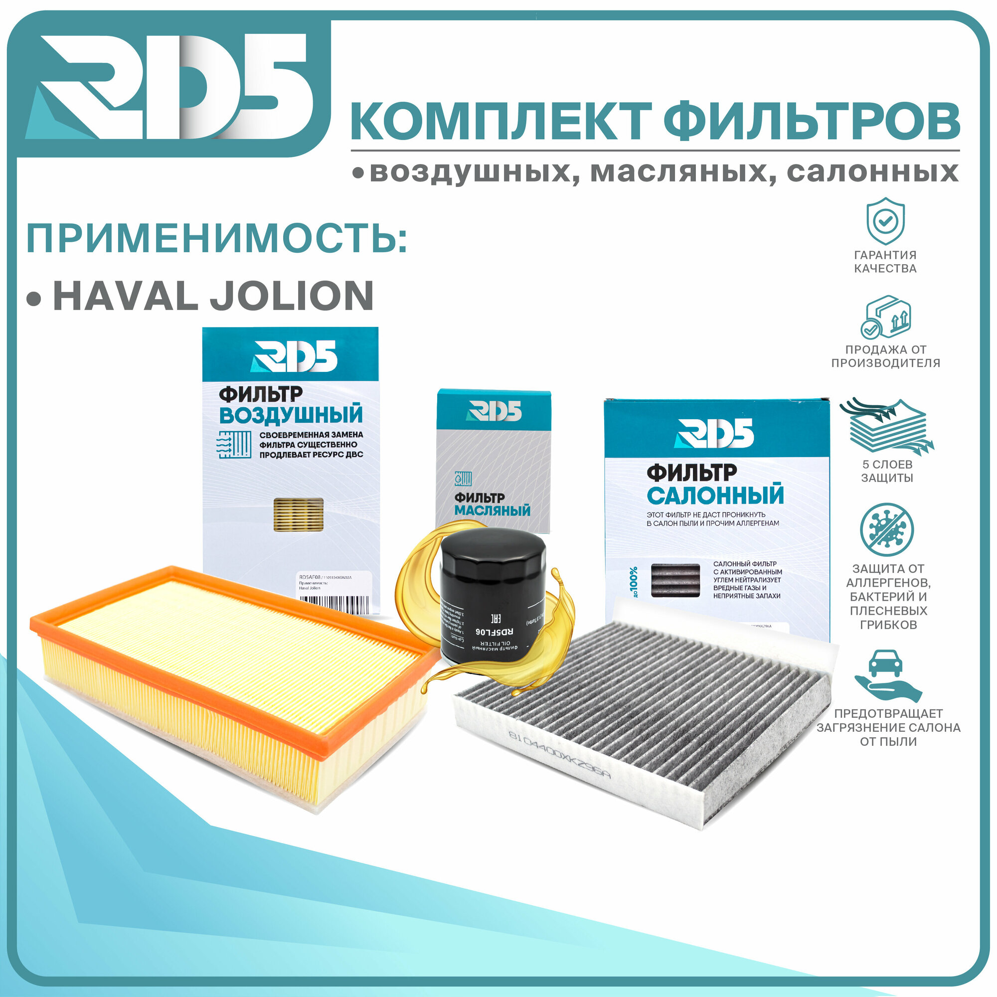 Комплект фильтров на HAVAL JOLION, Хавал Джолион фильтр масляный, воздушный, салоный