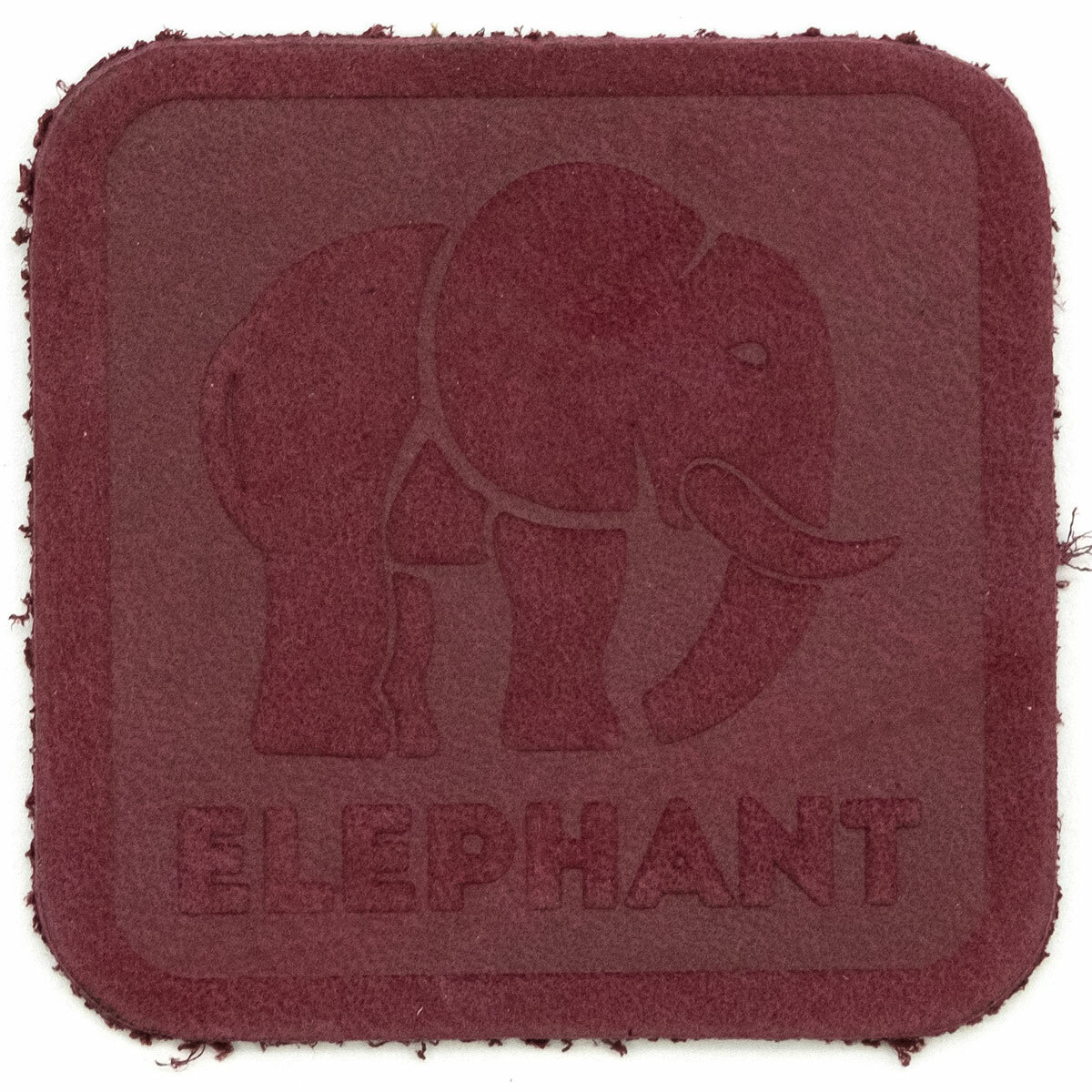 Термоаппликация из замши Elephant, 3,69*3,72 см, 100% кожа, Галерея (бордовая)