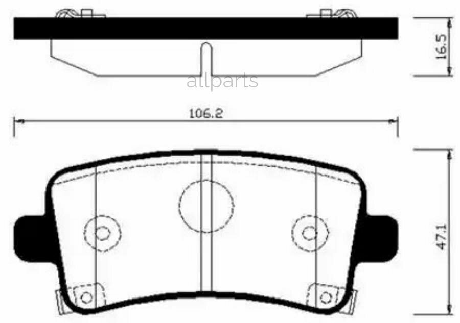 HSB HP2025 Колодки тормозные дисковые задн OPEL: INSIGNIA 08 -, INSIGNIA Sports Tourer 08 -, INSIGNIA седан 08 - SGM BUICK: REGAL NEW 08 - VAUXHALL: INSIGNIA 08 -, INSIGNIA седан 08 -