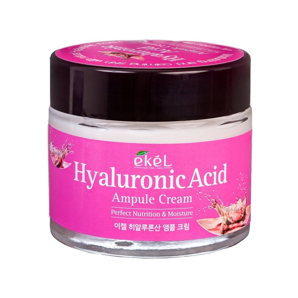 EKEL Крем для лица ампульный с гиалуроновой кислотой HYALURONIC ACID AMPOULE CREAM, 70 ML