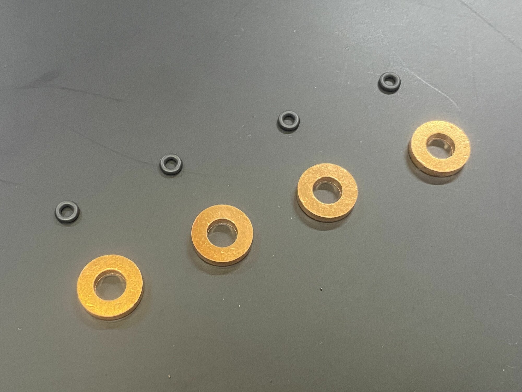 Комплект колечек топливной форсунки на 4 штуки NISSAN X-Trail T31 M9R