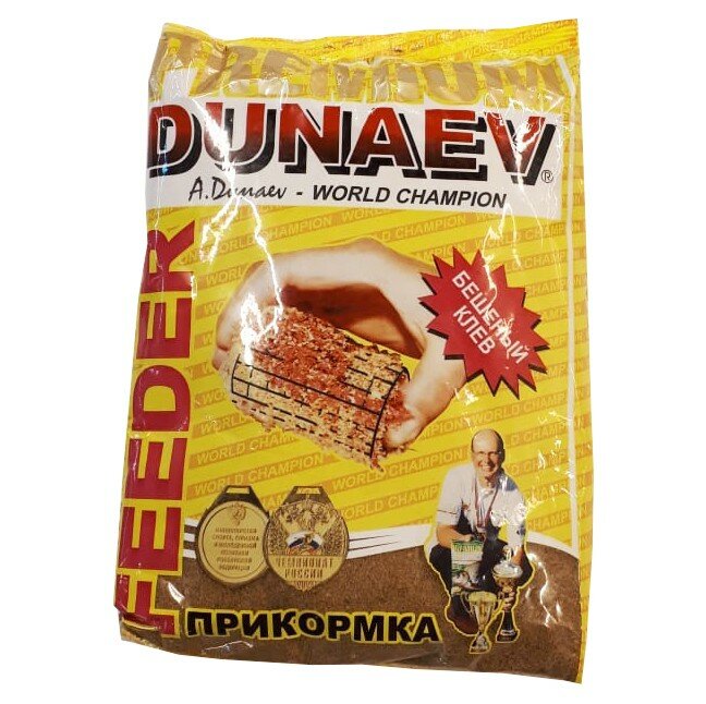 Dunaev-Premium Прикормка 1кг фидер - сбалансированная смесь для ловли на течении