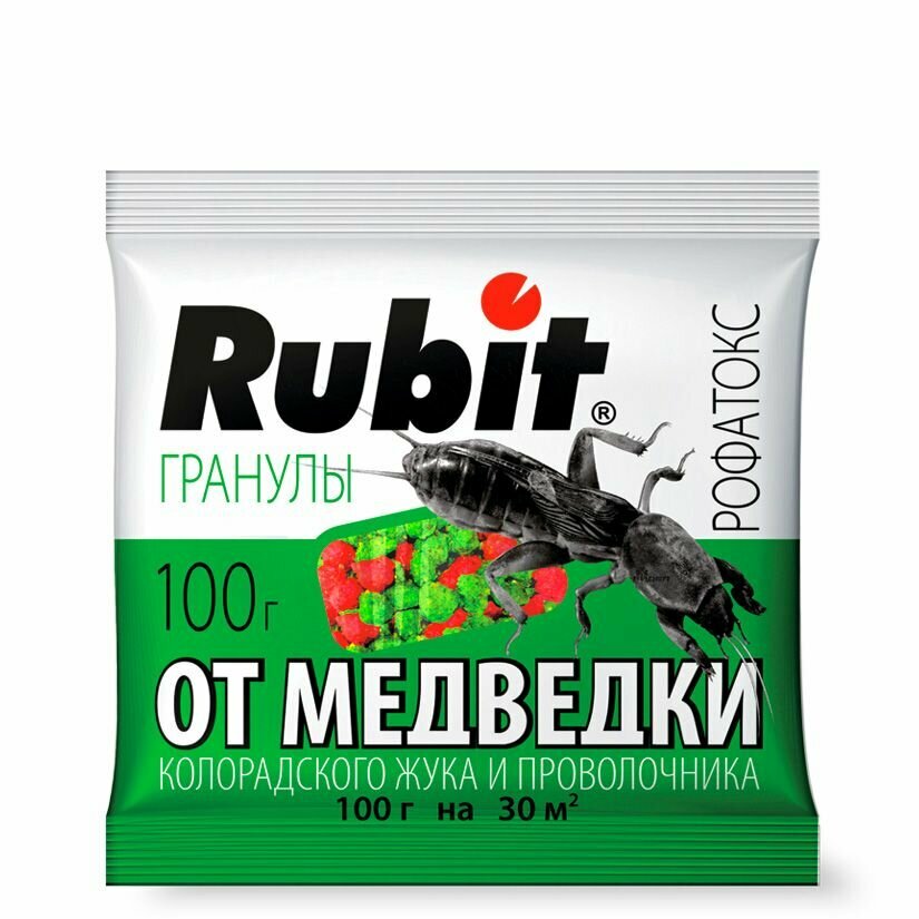 Гранулы Rubit "Рофатокс" от медведки и проволочника, для овощных и плодово-ягодных, 100 г