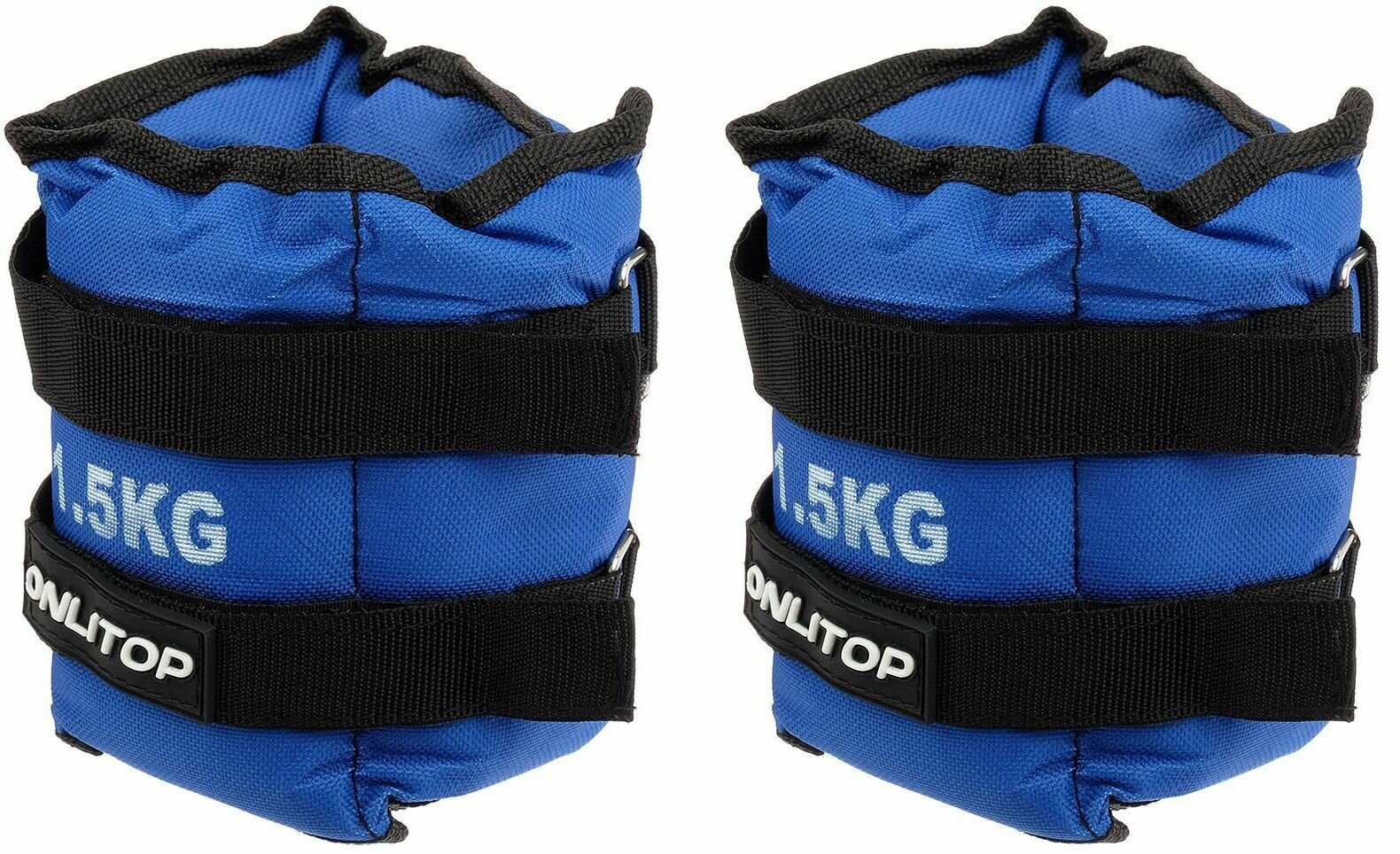 Утяжелители для рук и ног на липучках, манжеты-отягощения для фитнеса и тренировок, 2 шт. х 1,5 кг, цвет синий