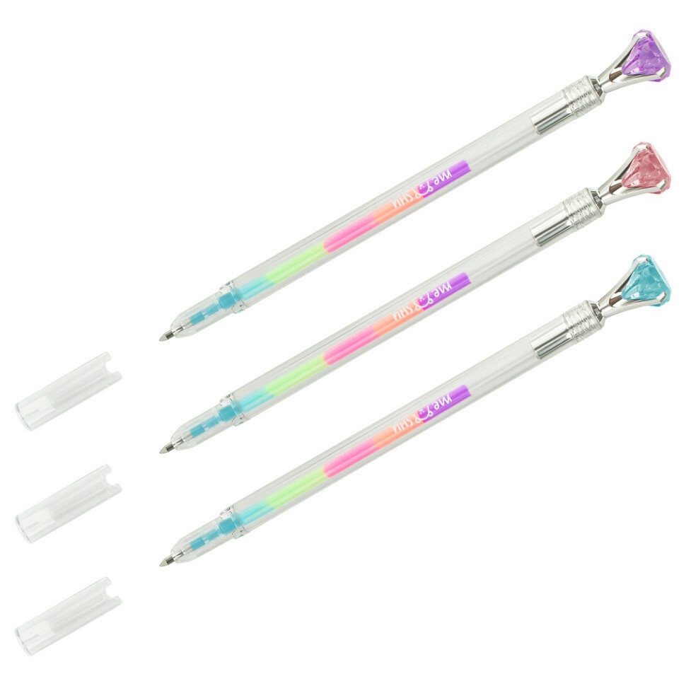Ручка гелевая MESHU "Diamonds" , радужная, 0,7мм, 353741