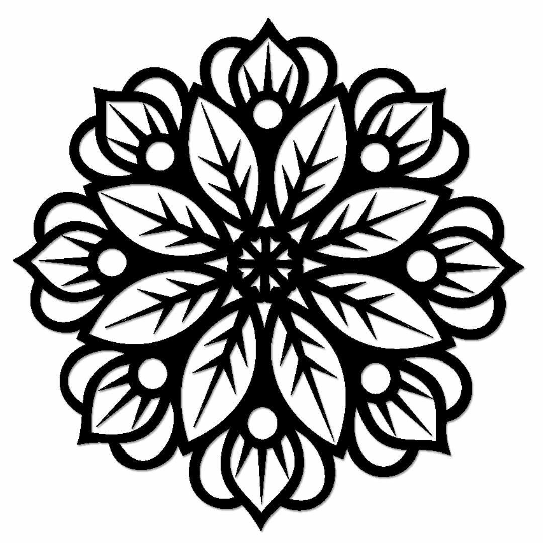 Декоративное панно "Цветок" диаметр 400 мм. Цветочная Мандала.