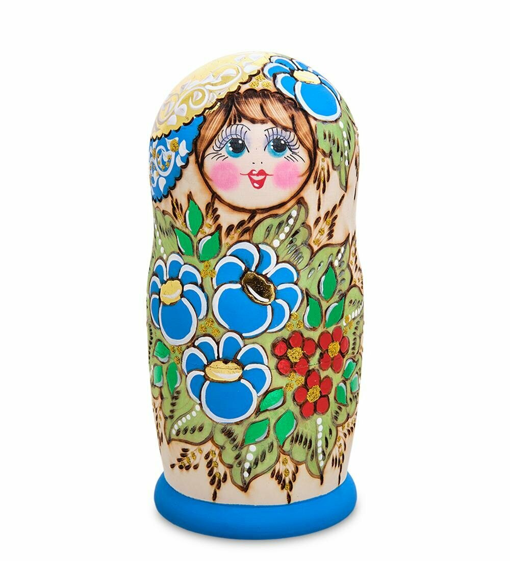 Матрешка 5м "Ксюша" A2080964 Народные промыслы, дерево липа, акриловая краска, жженка