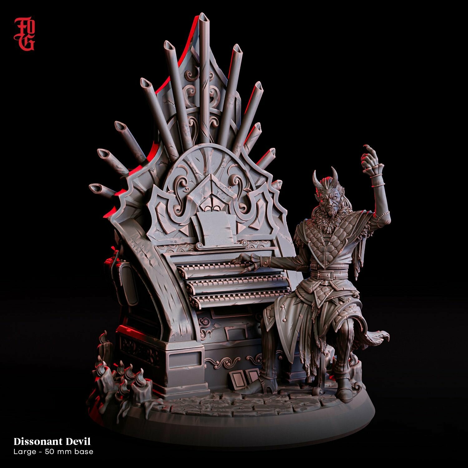 Миниатюра D&D 'Диссонирующий дьявол' масштаб 32 мм (DnD, Dungeons & Dragons, ДнД, Подземелья и Драконы, Pathfinder)