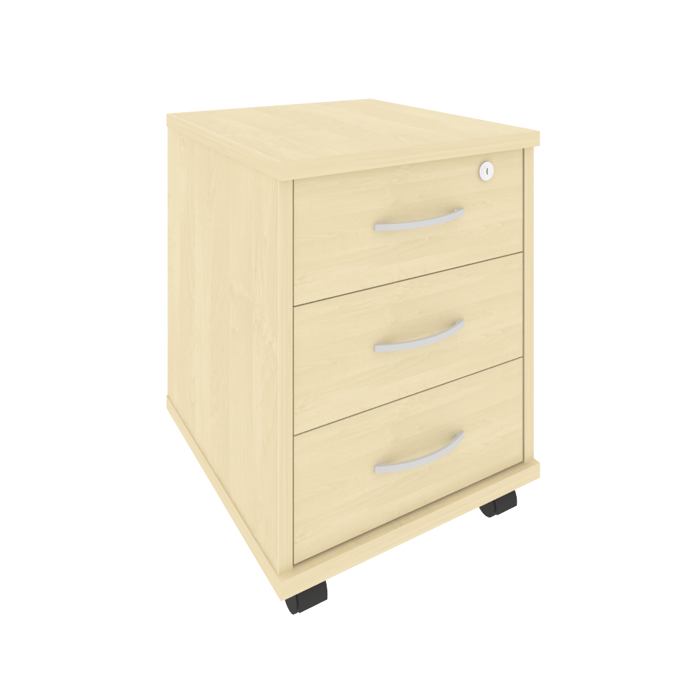 Тумба мобильная с замком Рива Riva А. ТМ-3 Клен 420*450*556