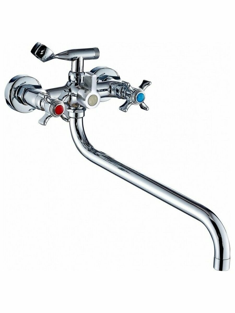 Смеситель для ванны Hansen H27051, латунь, сталь, 1500 мм, с душем