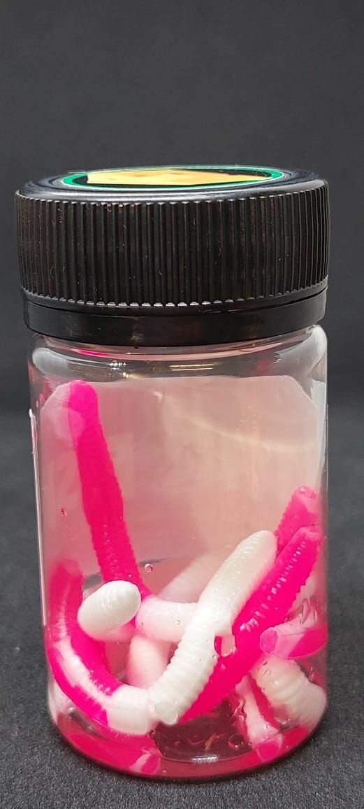 Форелевая приманка Либра, цвет бело-розовый, 65 мм, 8 шт в банке