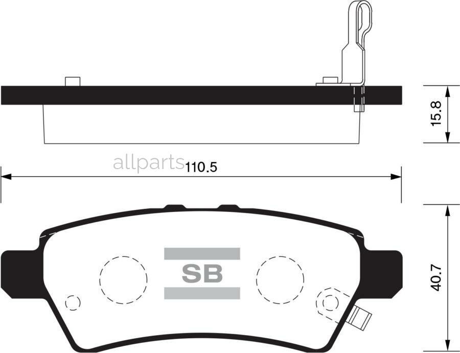 SANGSIN BRAKE SP1477 Колодки тормозные дисковые, задние