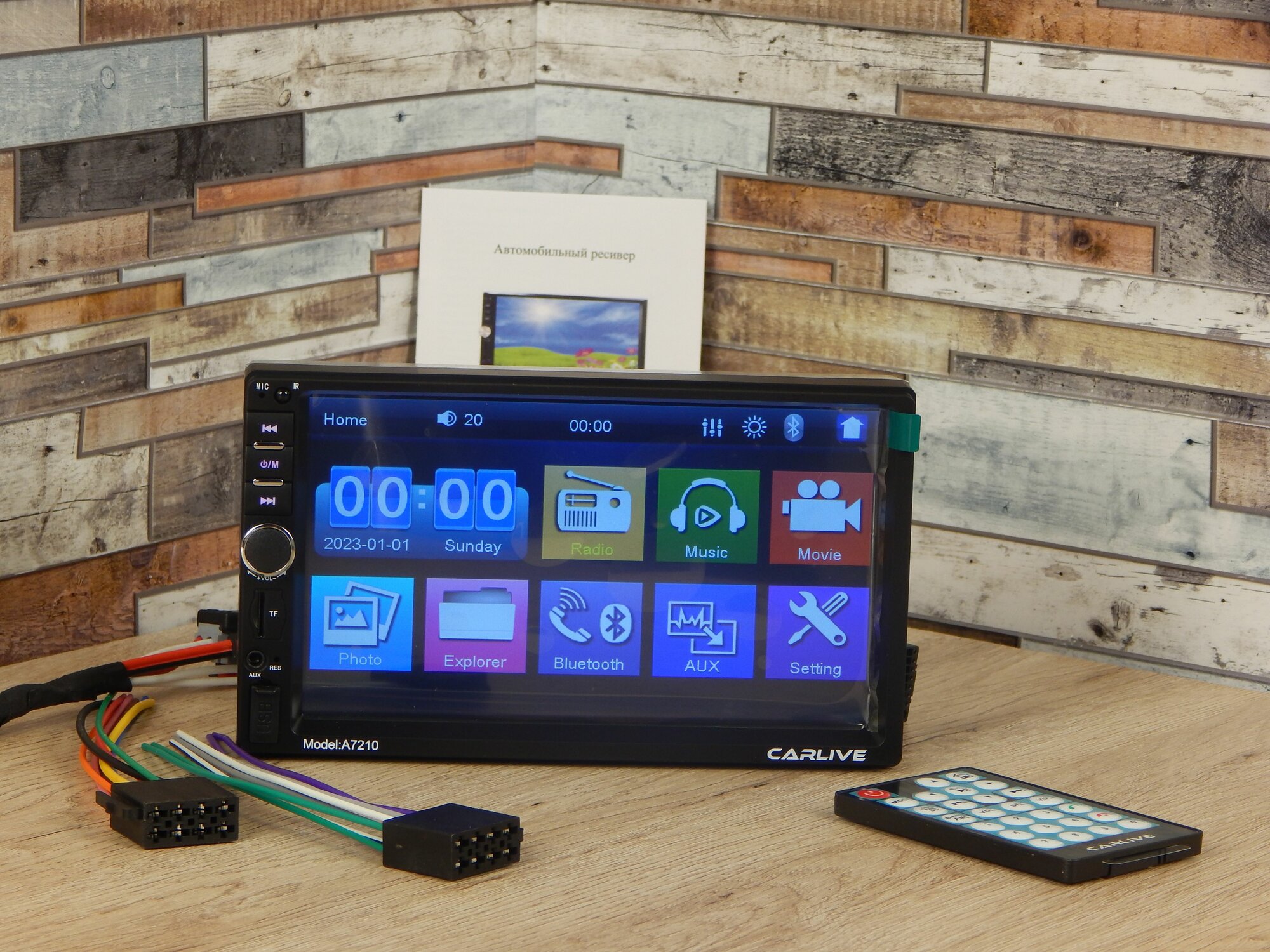 Автомобильная сенсорная магнитола 7" 2 din Carlive A 7210 поддержка камеры заднего вида