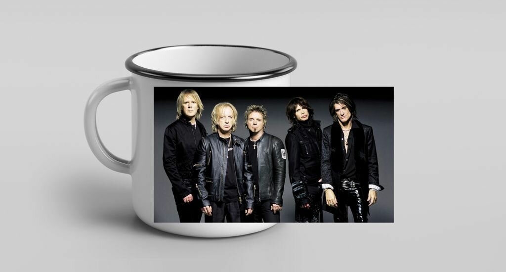 Кружка MIGOM металлическая эмалированная Aerosmith, Аэросмит №6
