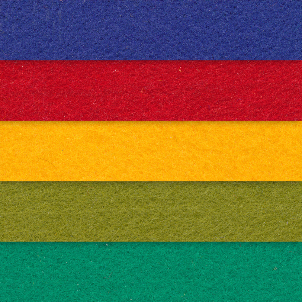 Фетр "Gamma" Premium FKR20-27/30 декоративный 2 мм 27 см х 30 см 5 шт ассорти №2