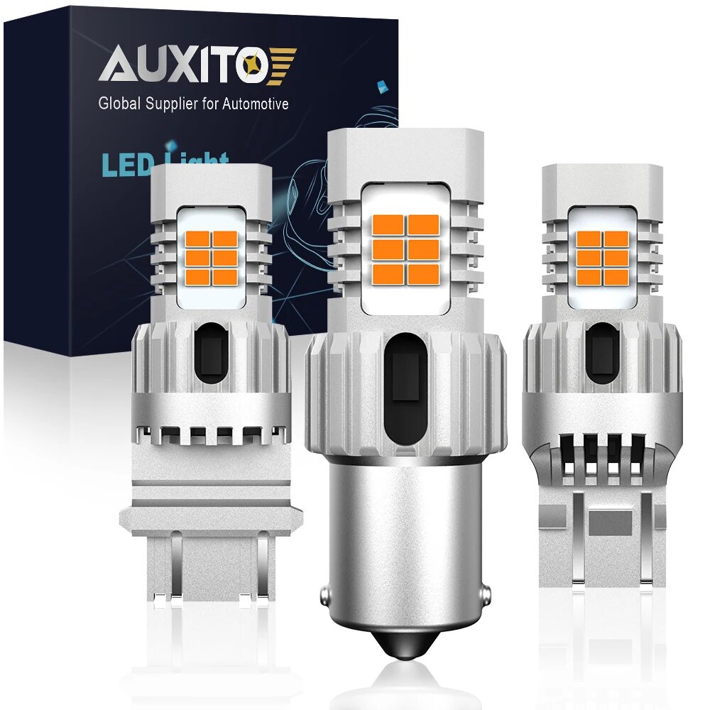 AUXITO 2 шт. без Hyper Flash WY21W 7440 светодиодный Canbus без ошибок 3157 1156 BA15S P21W T20 лампы для Toyota Aygo Chevrolet Jeep 3156 3157 T25