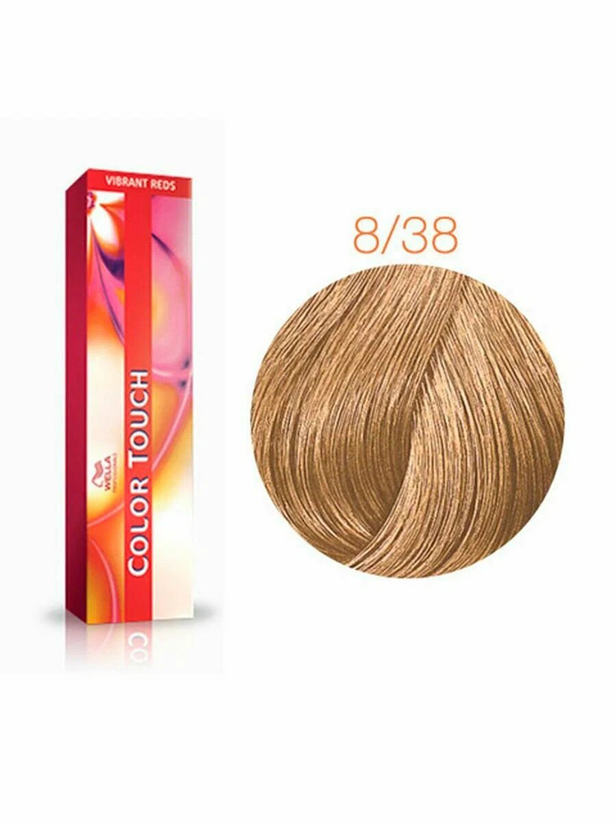 Wella Professionals Color Touch Rich Naturals крем-краска для волос, 8/38 светлый блонд золотой жемчуг, 60 мл