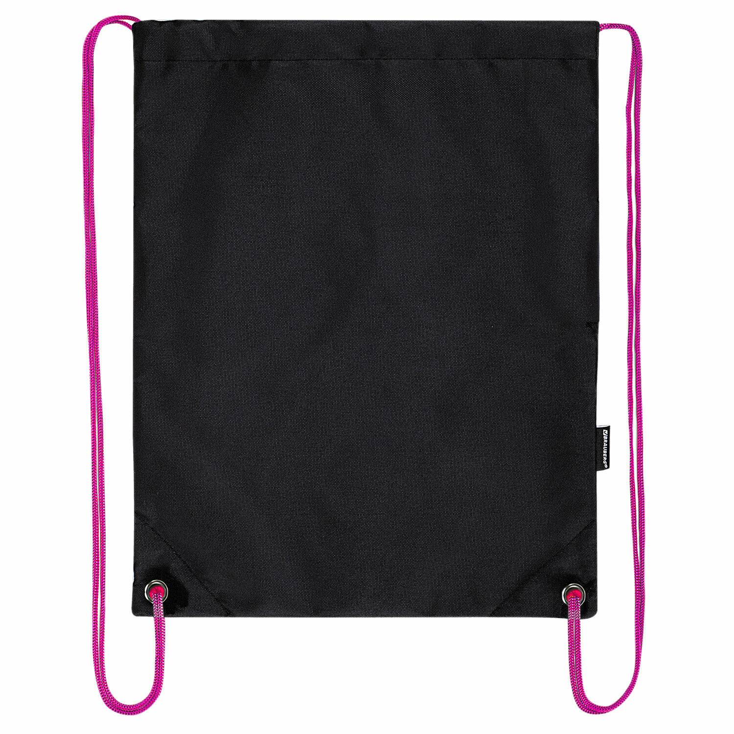 Упаковка 2 шт. Мешок для обуви BRAUBERG плотный, карман на молнии, подкладка, 43х33 см, Neon Pink, 272428