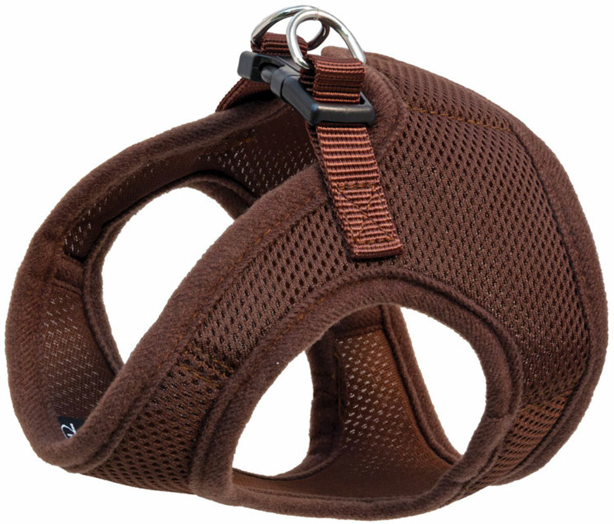 Шлейка жилетка мягкая с поводком для собак Triol M нейлоновая коричневая 40 см/15 мм х 120 см NEW