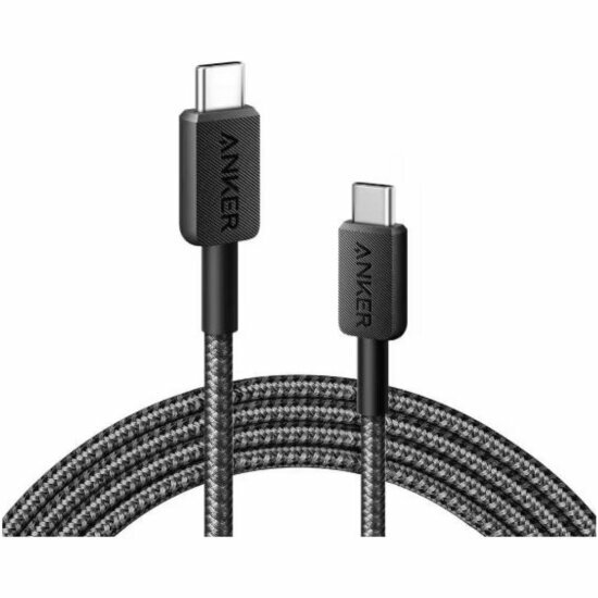Кабель Anker Power Line 322 USB-C - USB-C, 0.9 м, A81F5, черный