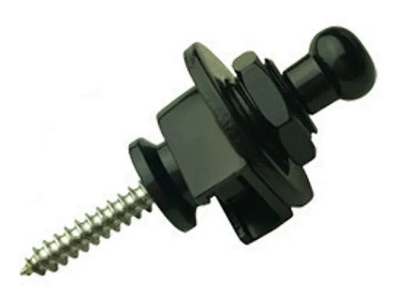 Крепление для ремня гитары с блокировкой. (Стреплок) Металл. Черный