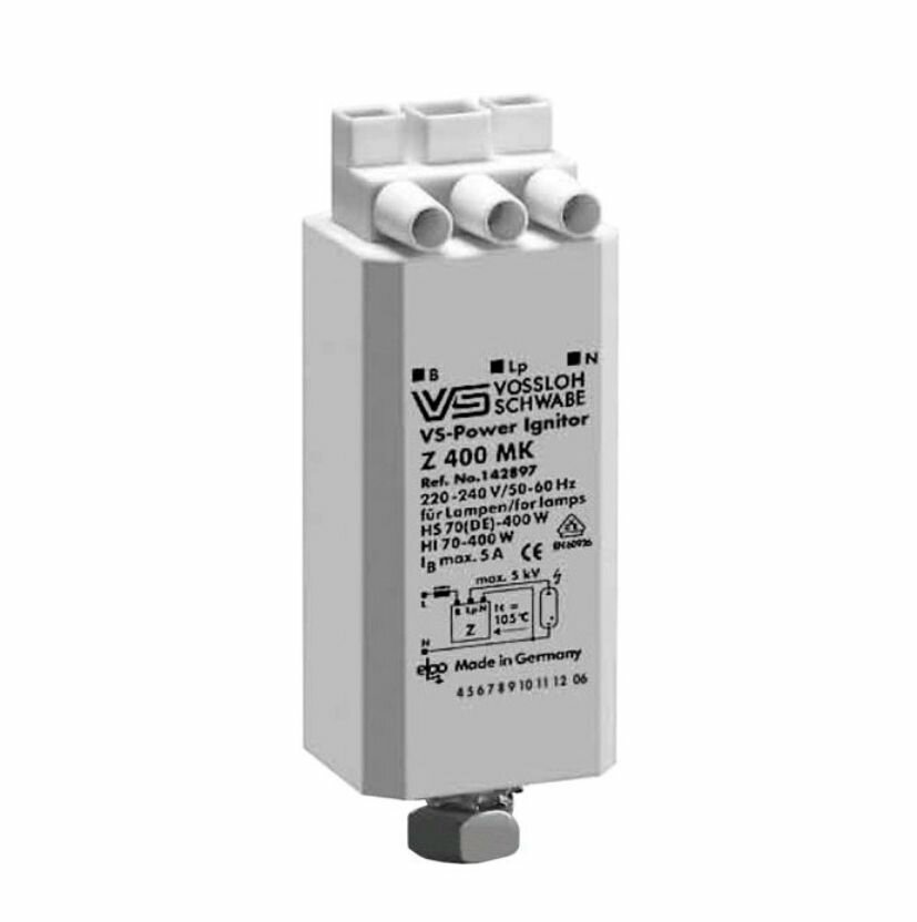 Импульсное зажигающее устройство (ИЗУ) Vossloh Schwabe Z 400 MK 35-400W 220-240V. Комплект - 5шт. Товар уцененный