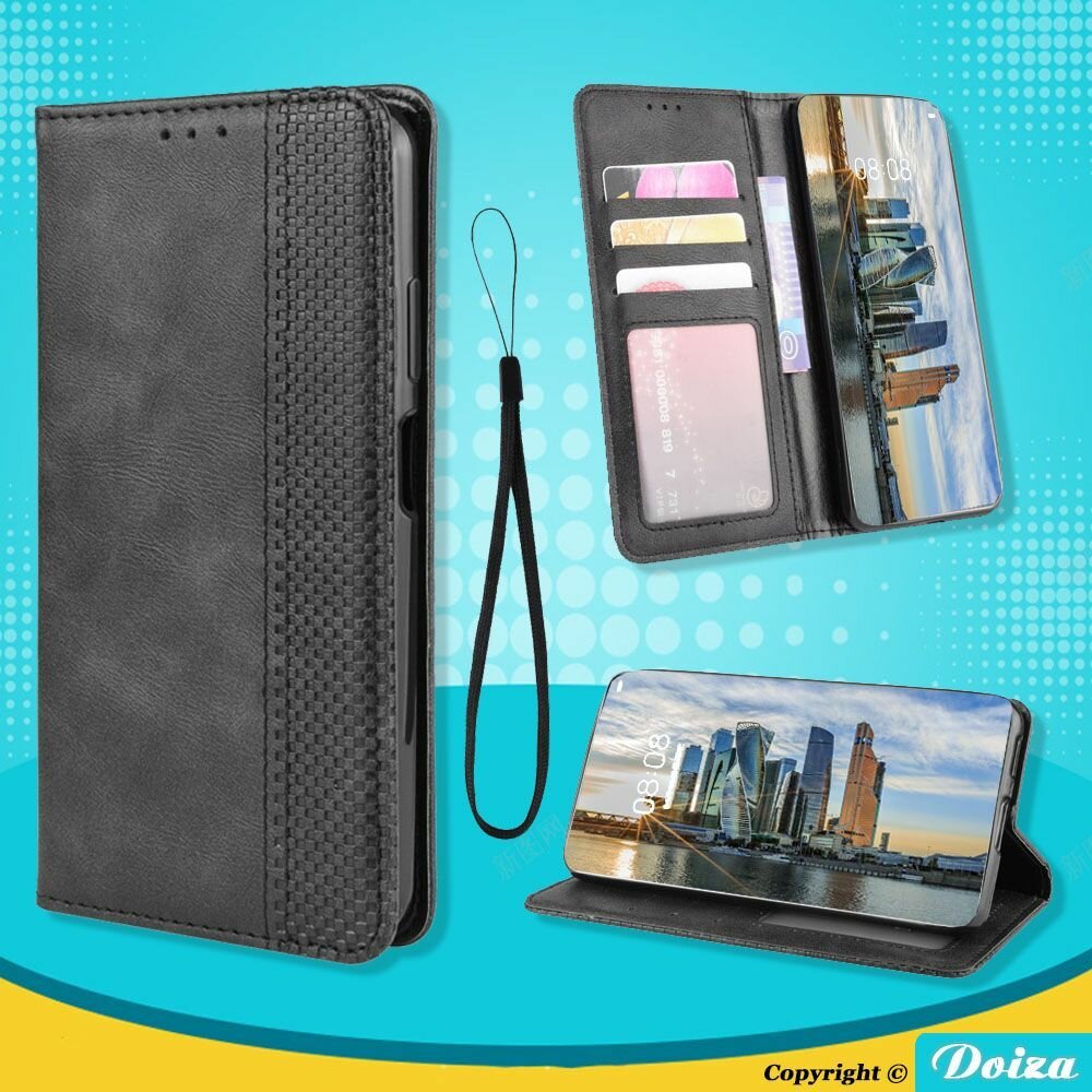 Чехол MyPads с карманом для Honor 10 lite / черный