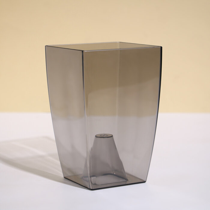 Горшок для орхидей 2 л, 12,5 х 19,5 см пластик прозрачно-серый 10624161