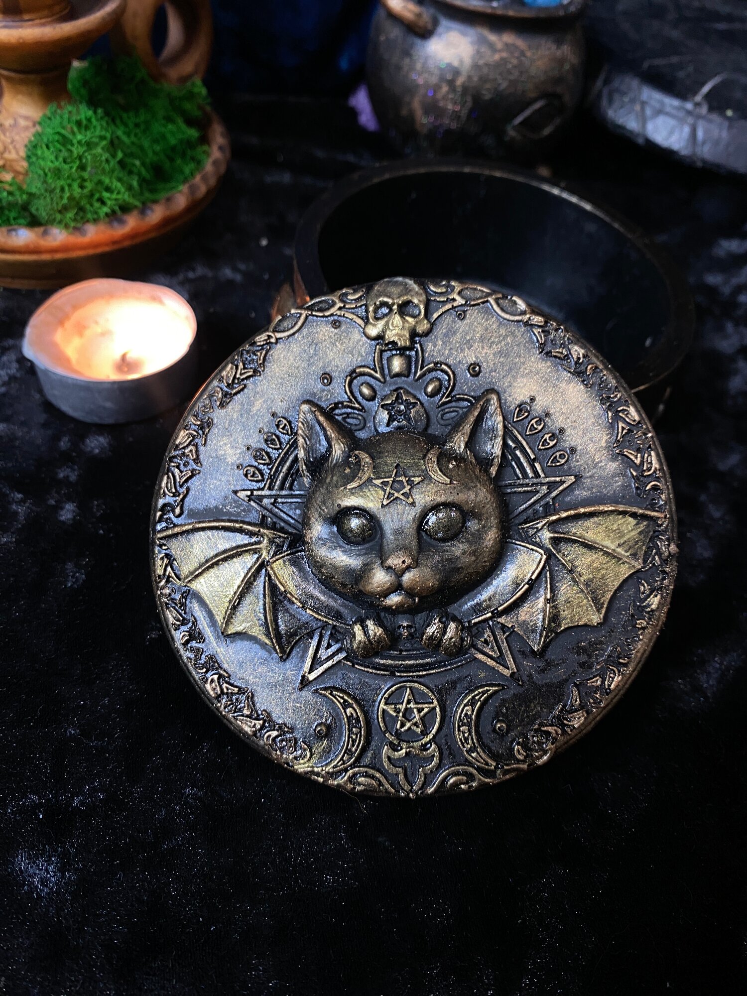 Шкатулка кот вампир — фото 1
