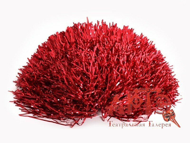 Помпон металлик красный (100 гр) (Цв: Красный )