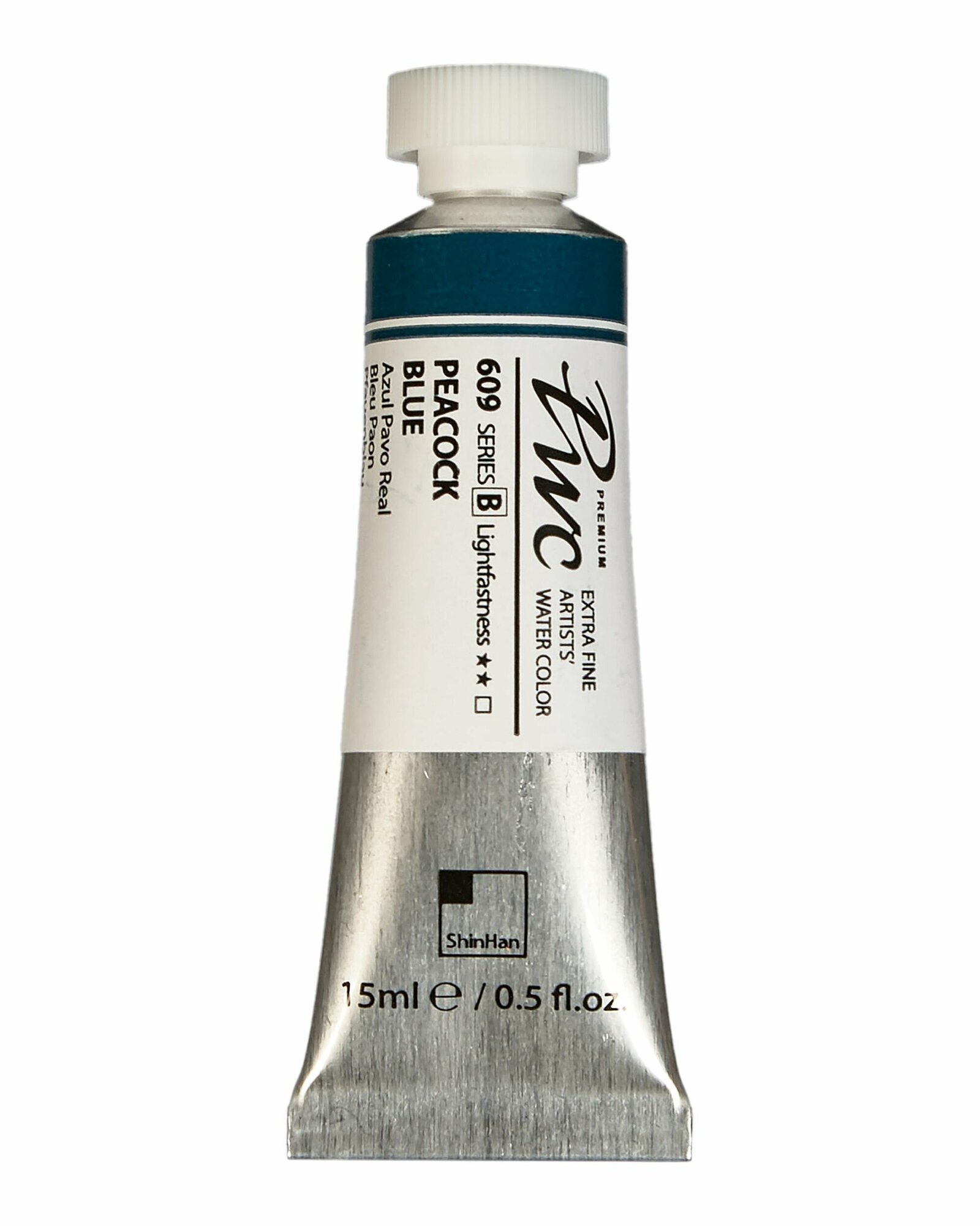Краска акварельная ShinHan PWC туба 15мл №609 синий павлин
