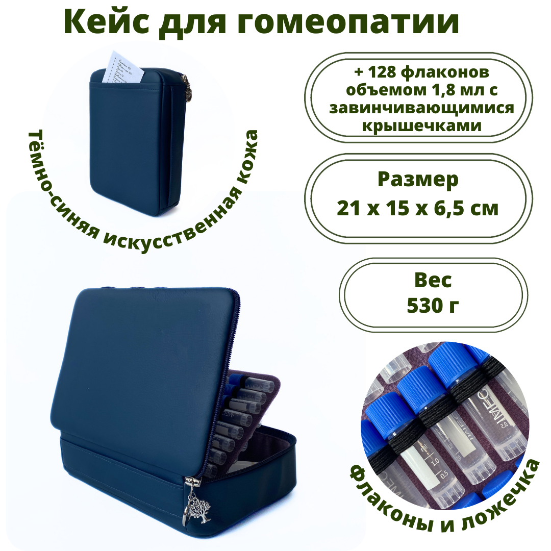 Гомеопатическая аптечка для хранения препаратов на 128 флаконов по 1,8 мл