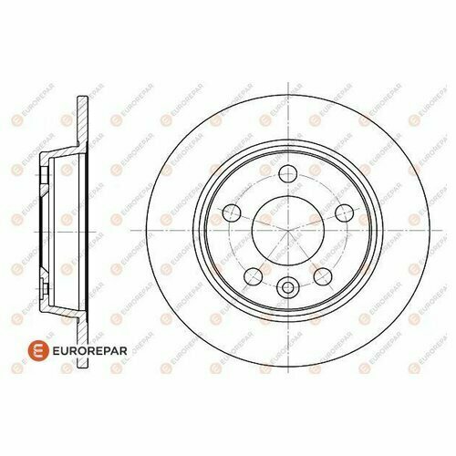 Диск тормозной задний EUROREPAR 1618883480 для Ford Galaxy; SEAT Alhambra; VW Sharan