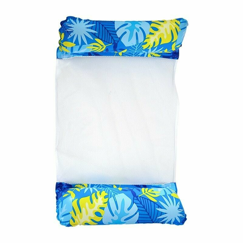 Матрас-гамак надувной для плавания Синий лист