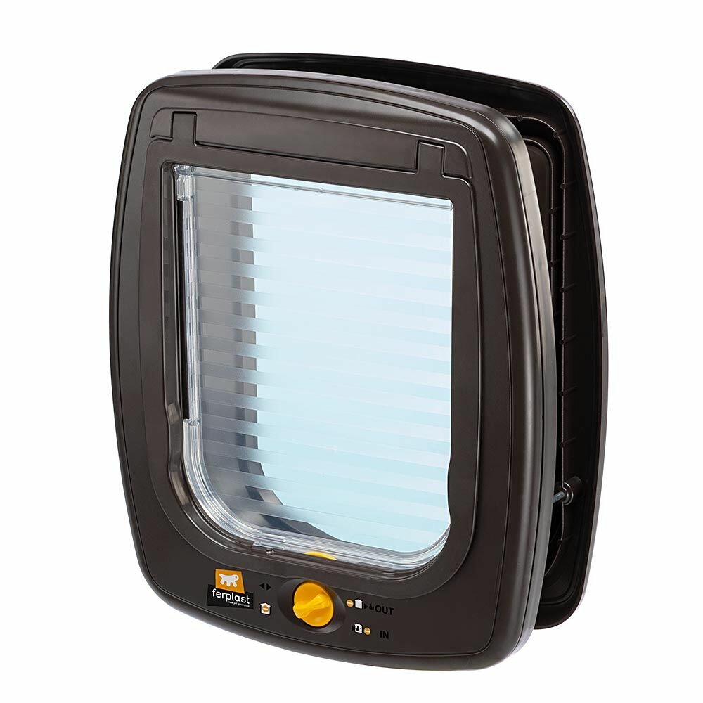 Дверца для животных Ferplast SWING 9 TUNNEL на улицу, система защиты от сквозняков, коричневая, 26,2 x 31,2 см