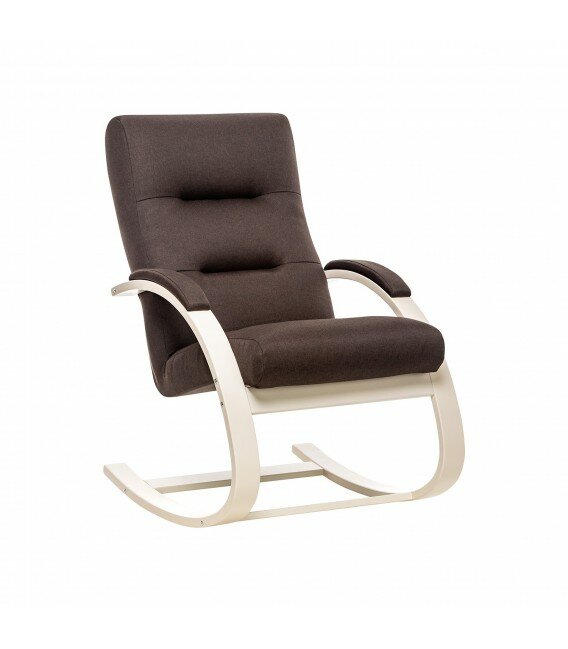 Кресло-качалка Leset Милано, слоновая кость, ткань рогожка, malmo 28