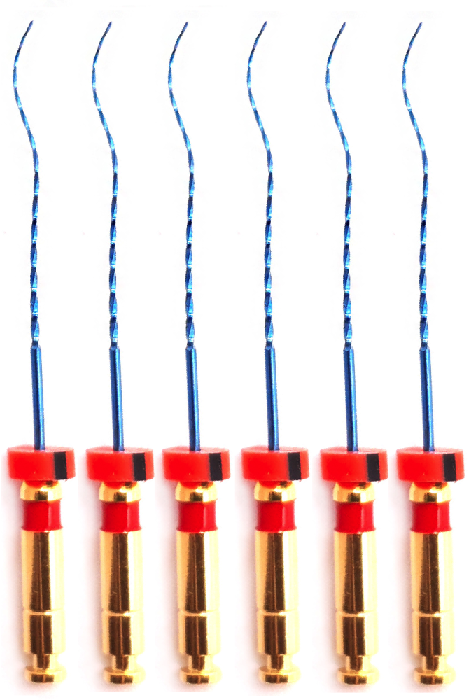 3D-Files Blue 21мм, размер F25 02-25, стерильные машинные файлы, никель-титан, 6 шт.