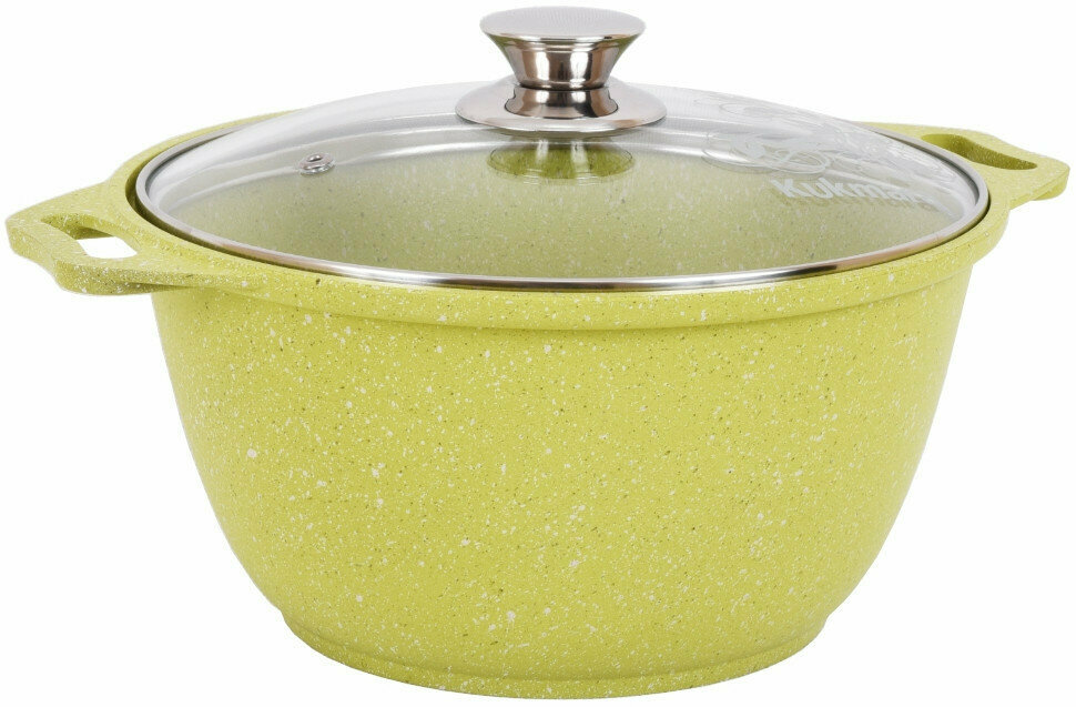 Кукмара к31ts Trendy style, Кастрюля 3 л (стеклянная крышка, цвет: lime, антипригарное покрытие)