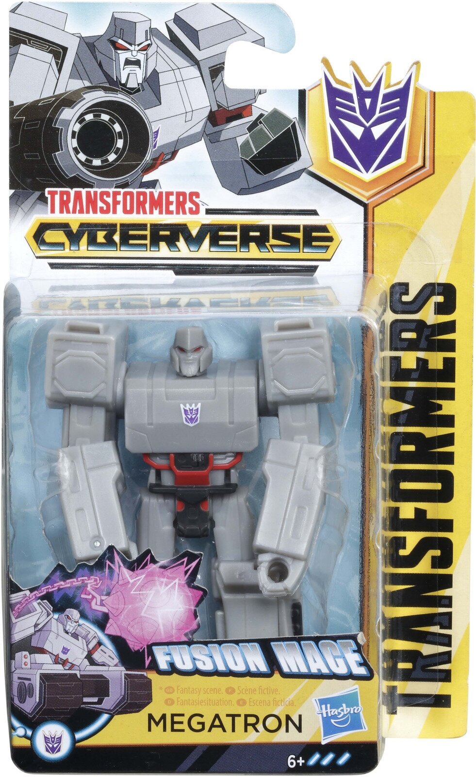 Трансформер Hasbro Transformers Scout Class Megatron Мегатрон Кибервселенная Класс Скауты, E1895, серый, 10 см