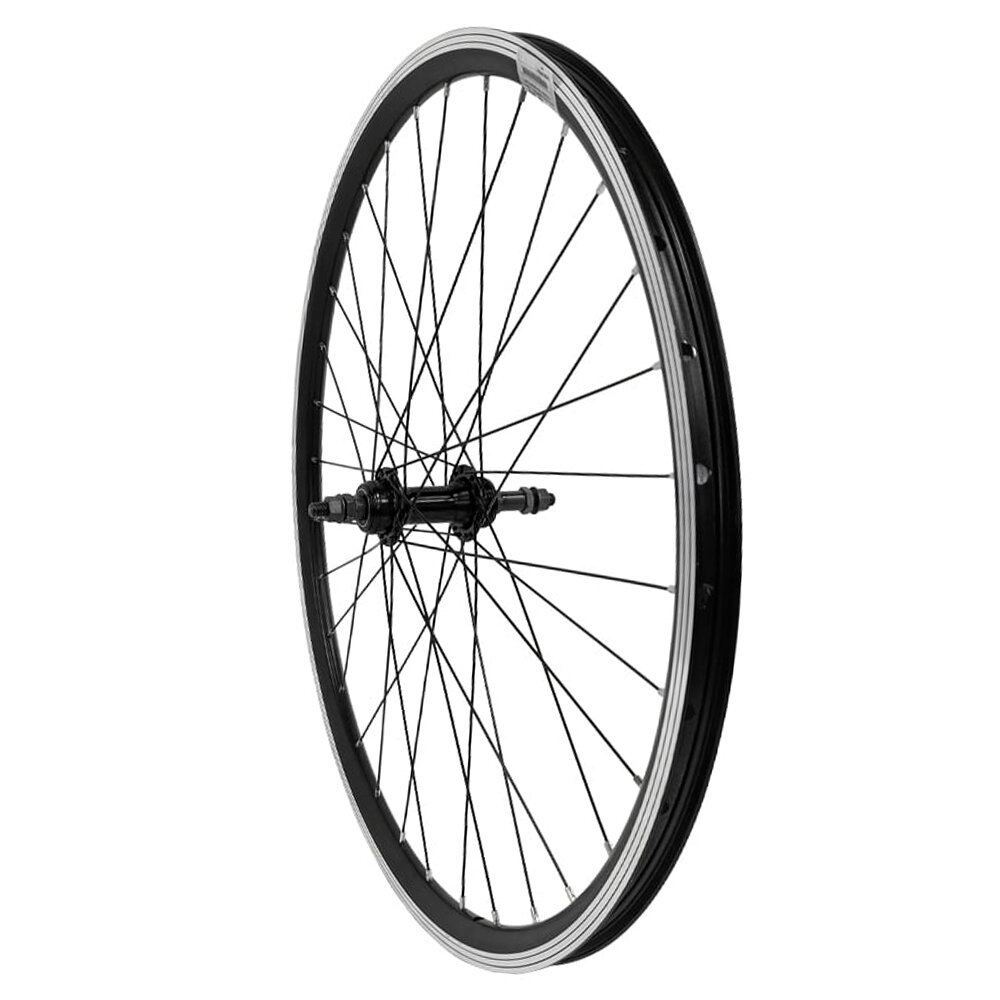 Колесо велосипеда 20 AL двустеночное заднее, гайки, V-brake, под трещотку