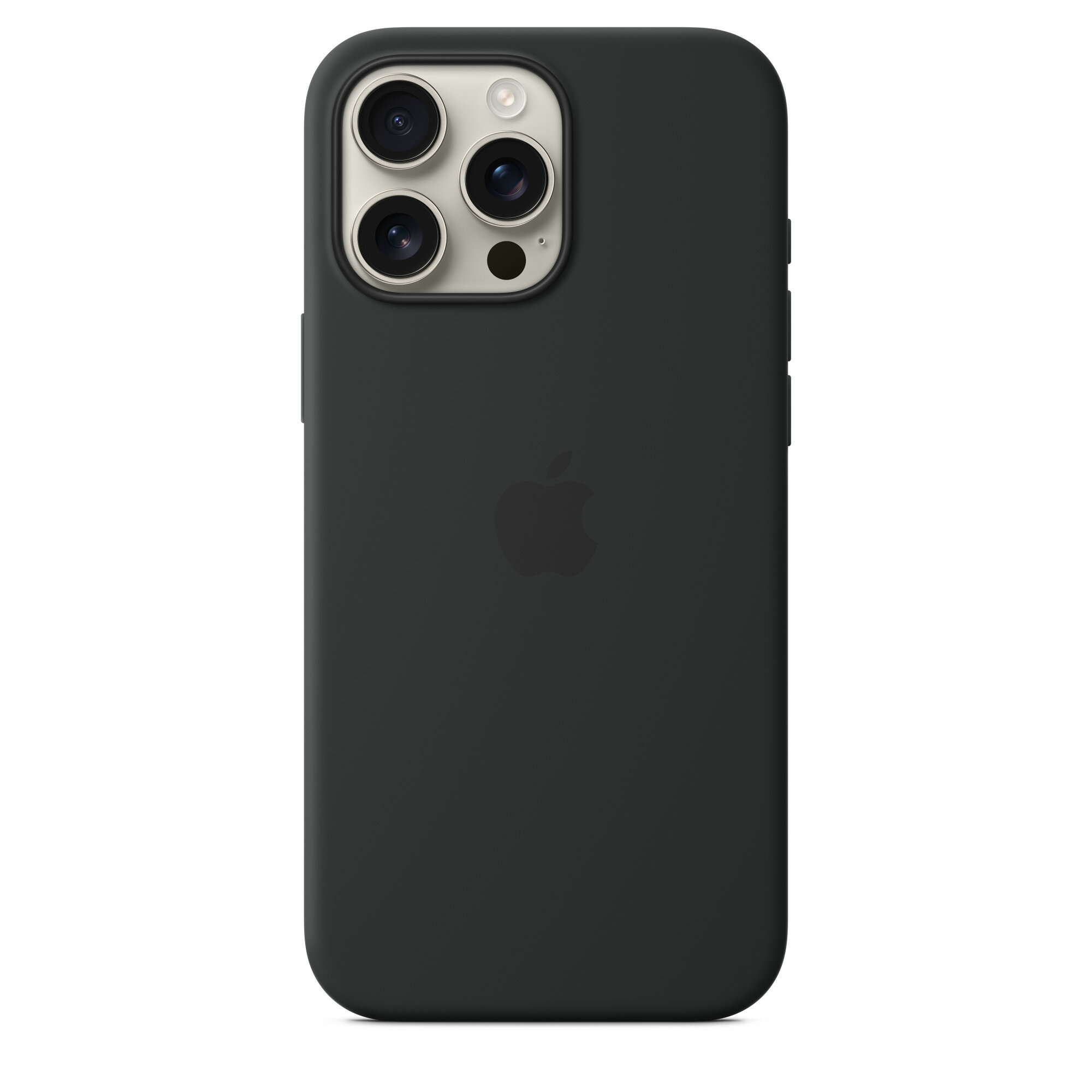 Силиконовый чехол iPhone 16 Pro Silicone Case with MagSafe Black