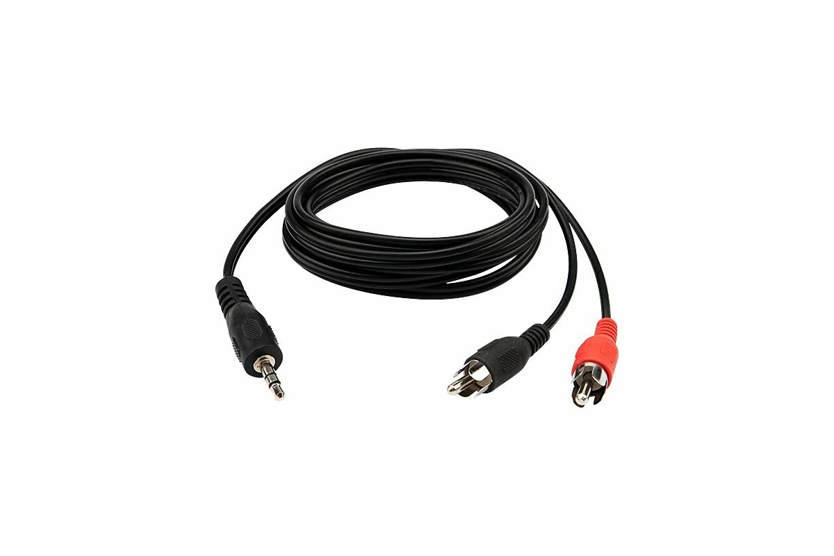 Кабель AUX 3.5мм jack - RCA x2 (тюльпаны) 1.5м REXANT 17-4202