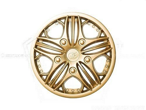 Колпаки декоративные (на пруж.) r-14 "оскар" золотистый (к-т 2 шт) (ак1426)