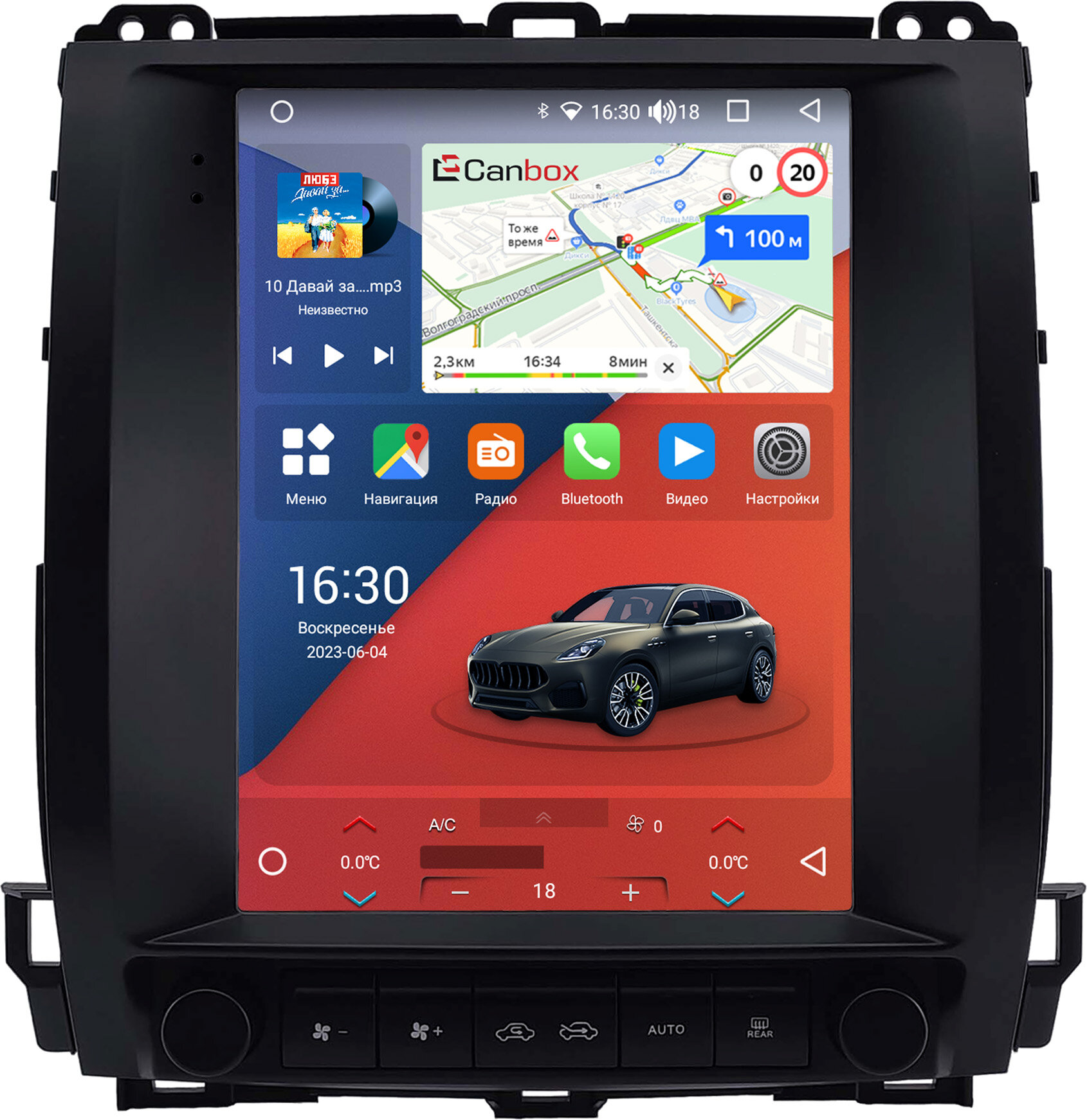 Штатная магнитола Lexus GX 470 2002-2009 (авто с монитором) Canbox H-Line (Tesla) 9.7" 4/32 5621-1312-246 Android 10 (4G-SIM, DSP, QLed)