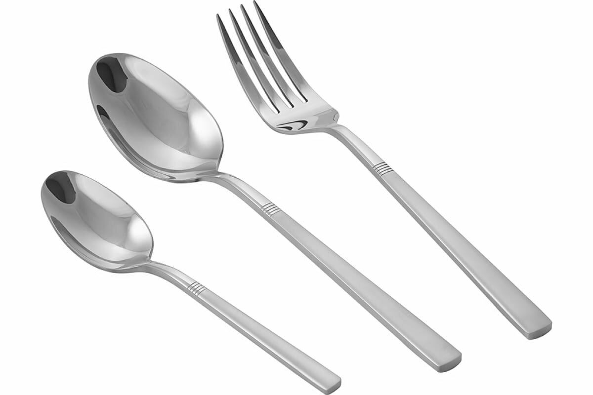 Набор столовых приборов LARA LR10-15/18 LARA VEGA18 предметов, серебряный