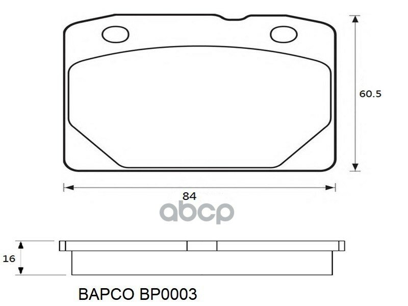 Колодки тормозные ВАЗ 2101-2107 перед. (к-т 4 шт.) BAPCO арт. BP0003