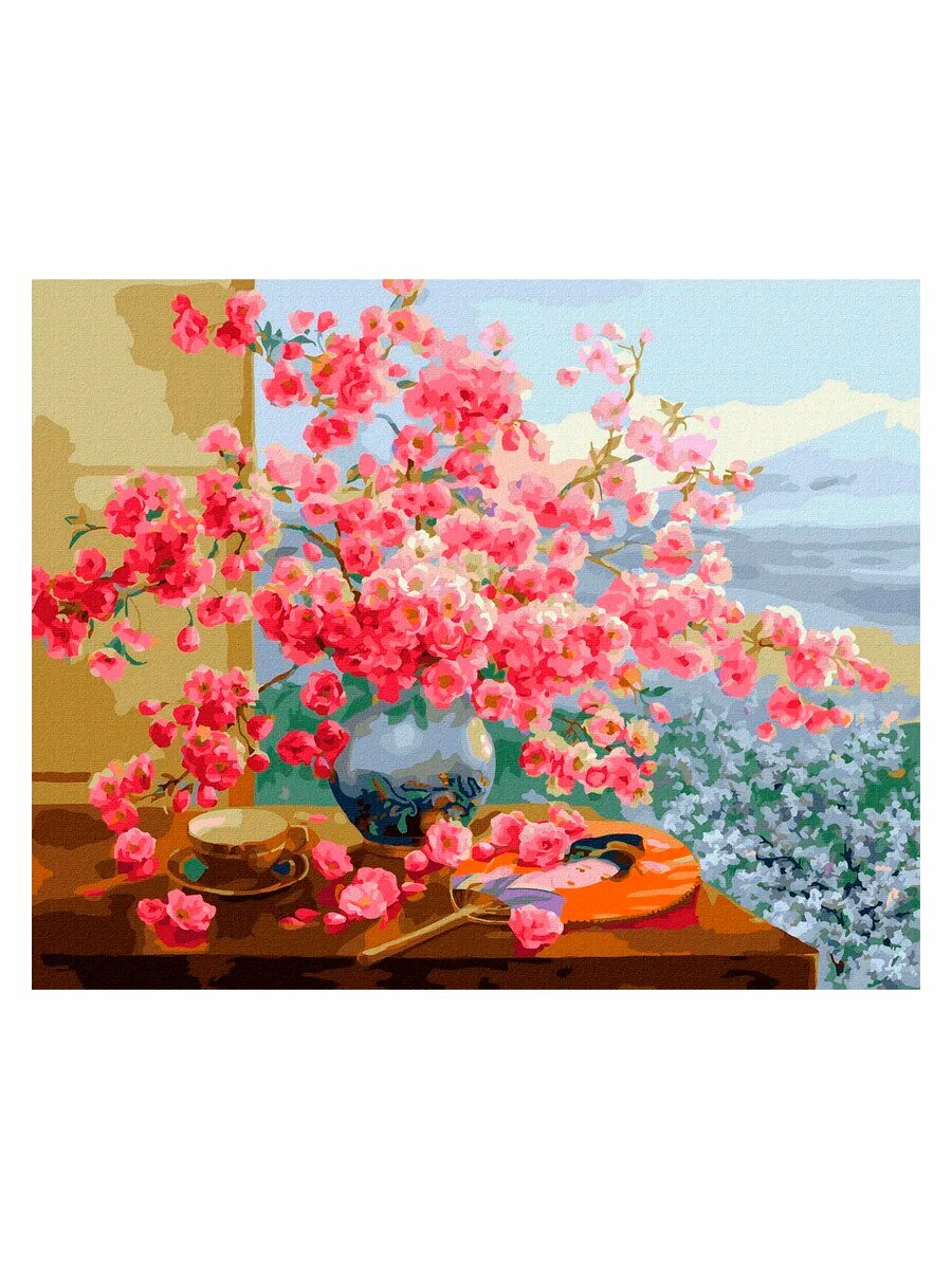 Картина по номерам 40x50 см, "Букет сакуры", Дандорф О. Kubanstar
