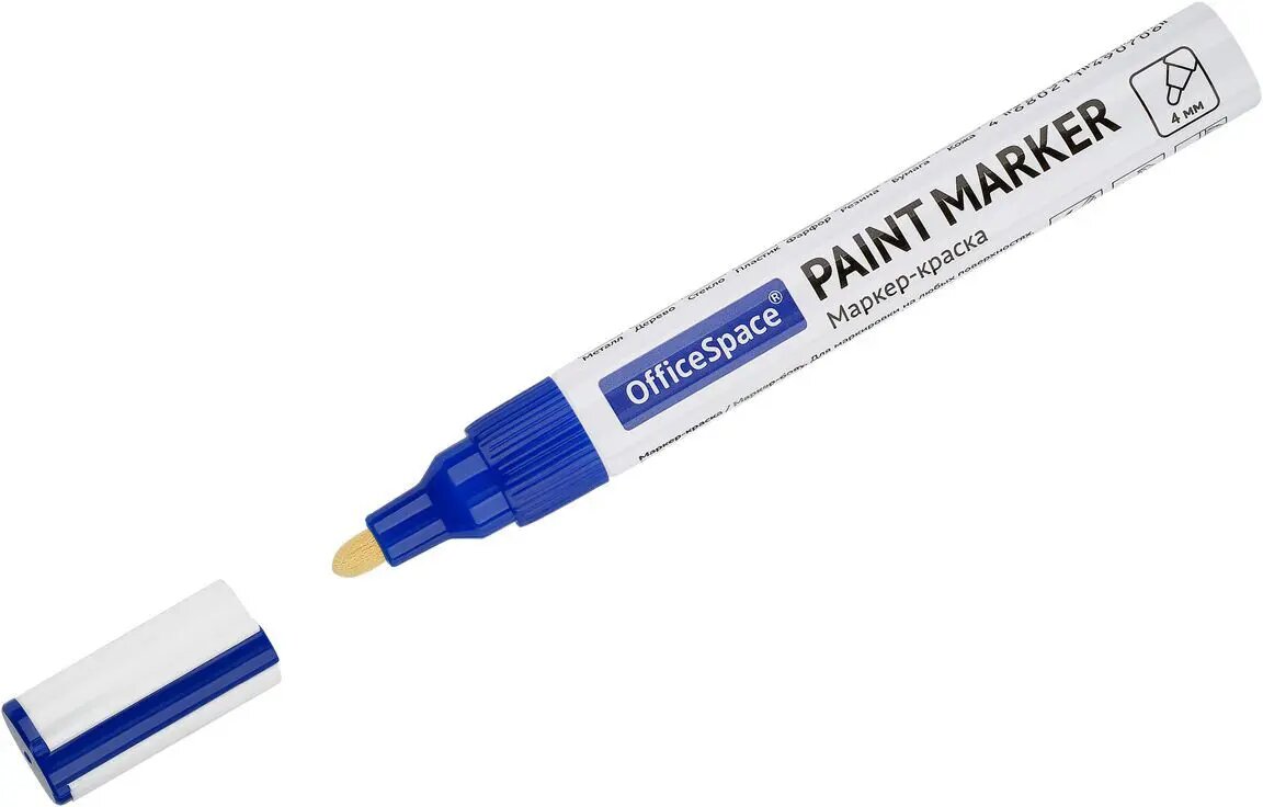 Маркер-краска Office Space синий 1-4 мм